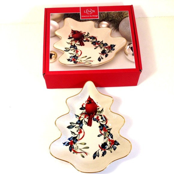 Lenox | Holiday | Lenox Holiday Candy Dish Red Cardinal Christmas Tree ...